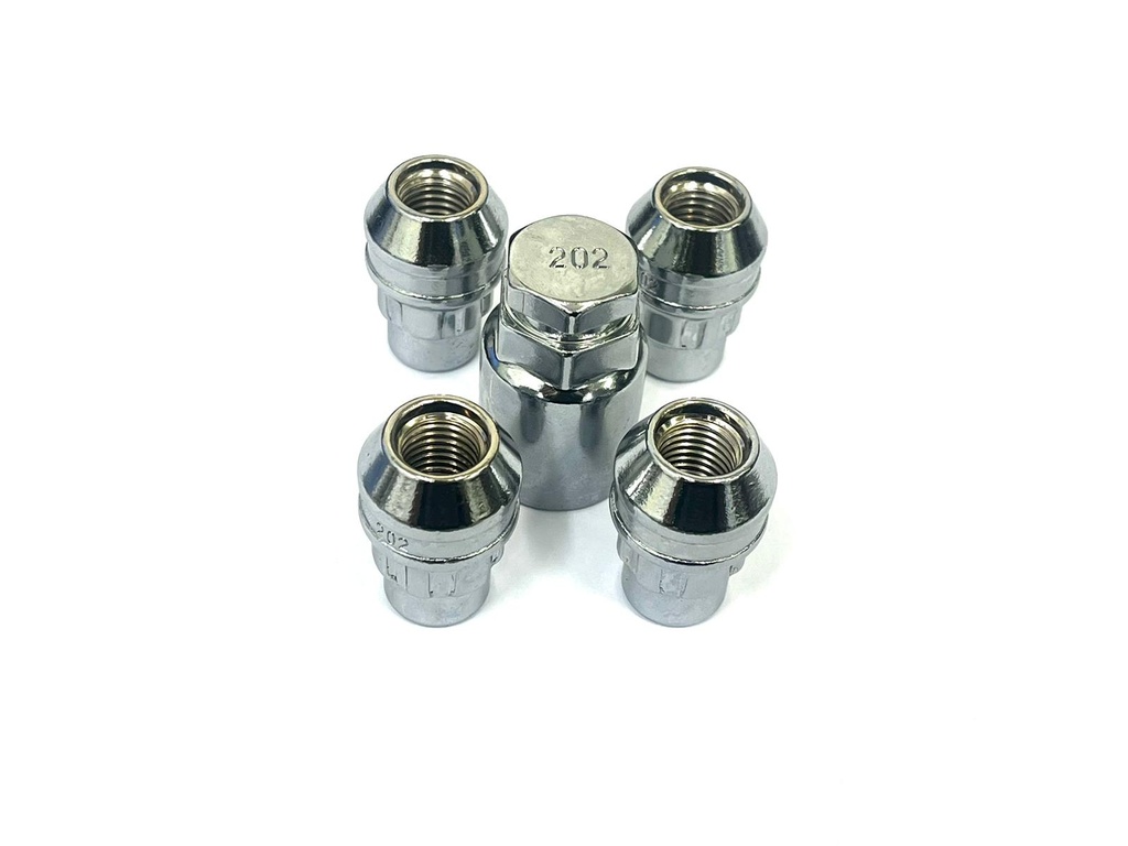 Silver Closed Locking Wheel Nut Set 4 Westfield Cars